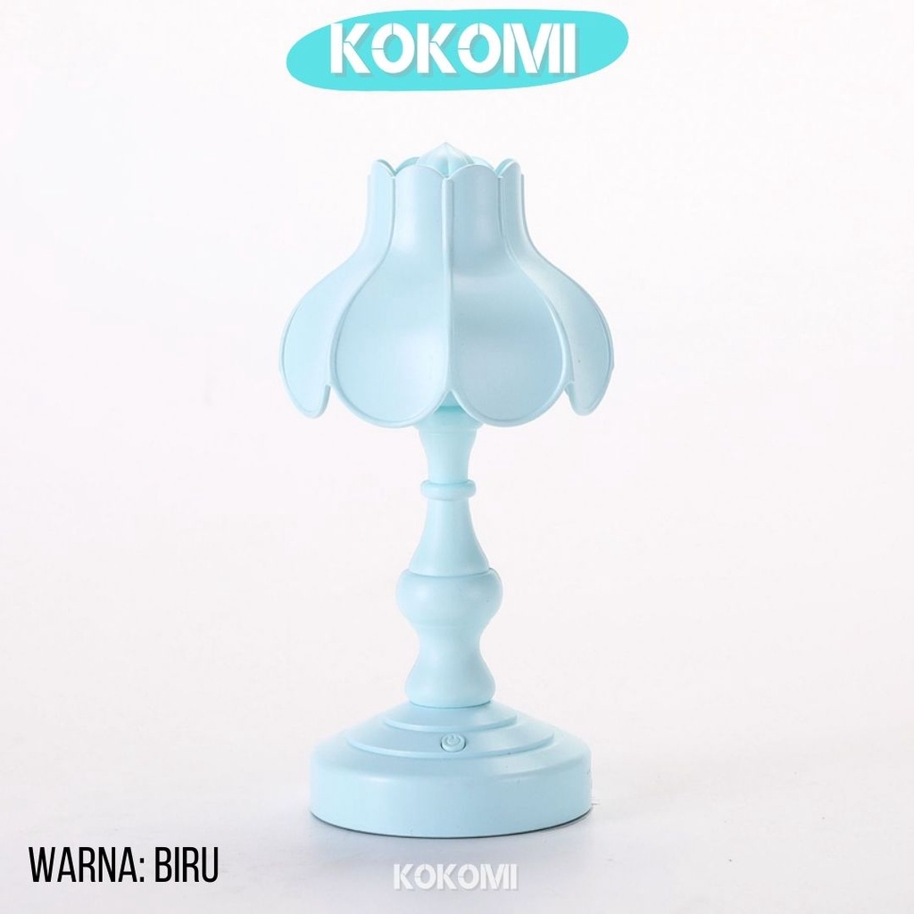 Kokomi Korea Flower Table Lamp Night Aesthetic Lamp Lampu Tidur ...