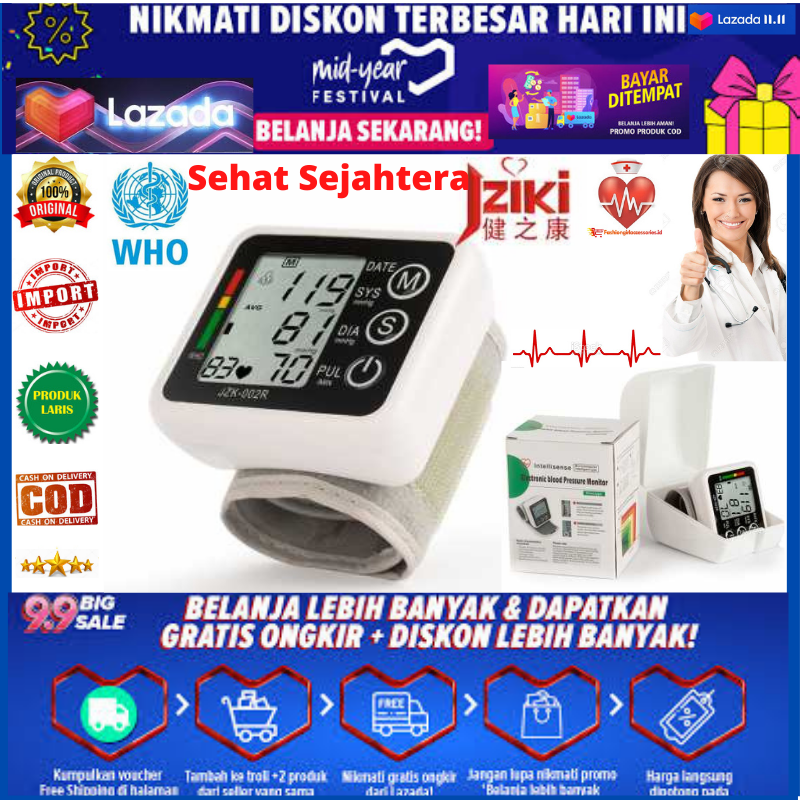PROMO BELANJA TERMURAH Alat Pengukur Tekanan Darah Dan Detak Jantung ...