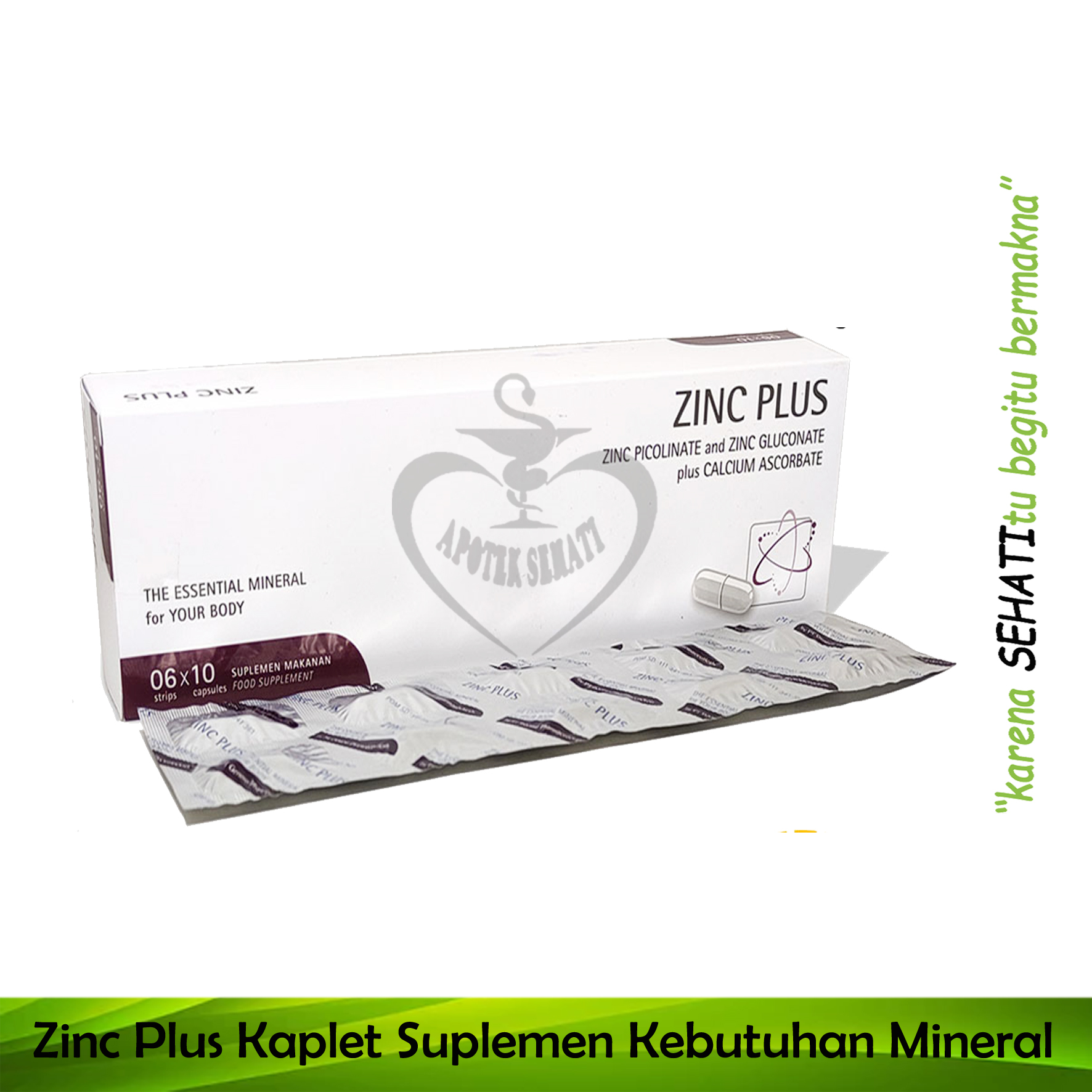 Zinc Plus Kaplet Suplemen Kebutuhan Mineral | Lazada Indonesia