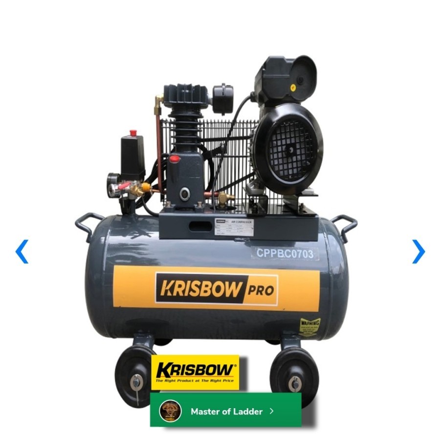 KRISBOW COMPRESSOR 3/4HP 30L 8B 1P CPPBC0703 10029556 | Lazada Indonesia
