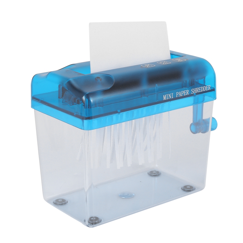Mini Blue Shredder Crusher Destroyer Paper Documents Cutting Machine ...