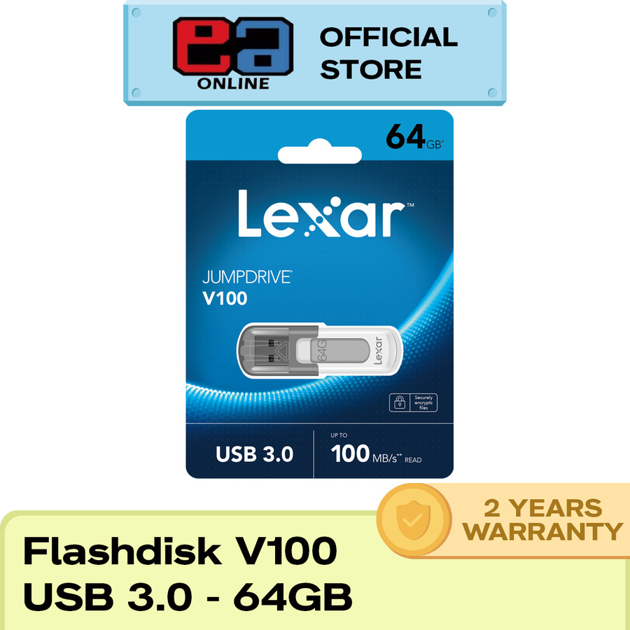 Lexar Flashdisk JumpDrive V100 USB 3.0 Flash Drive - 64GB | Lazada ...