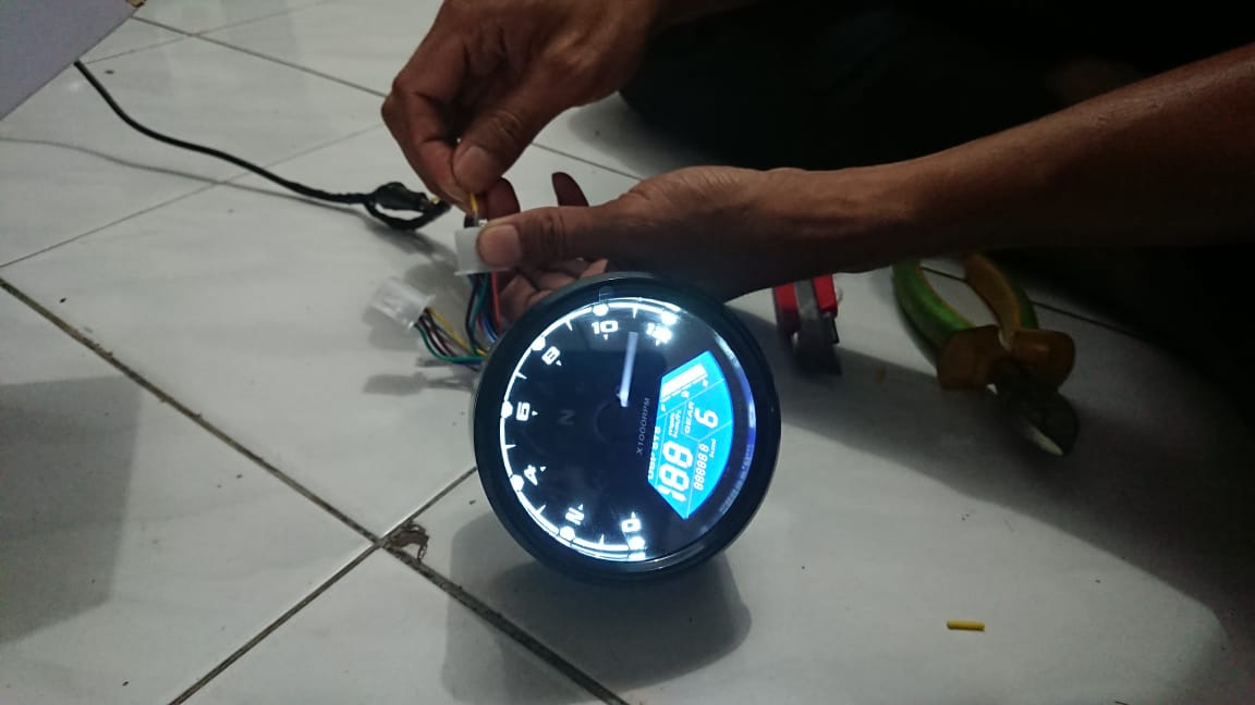 Spedometer Komplit Digital cocok buat motor custom | Lazada Indonesia