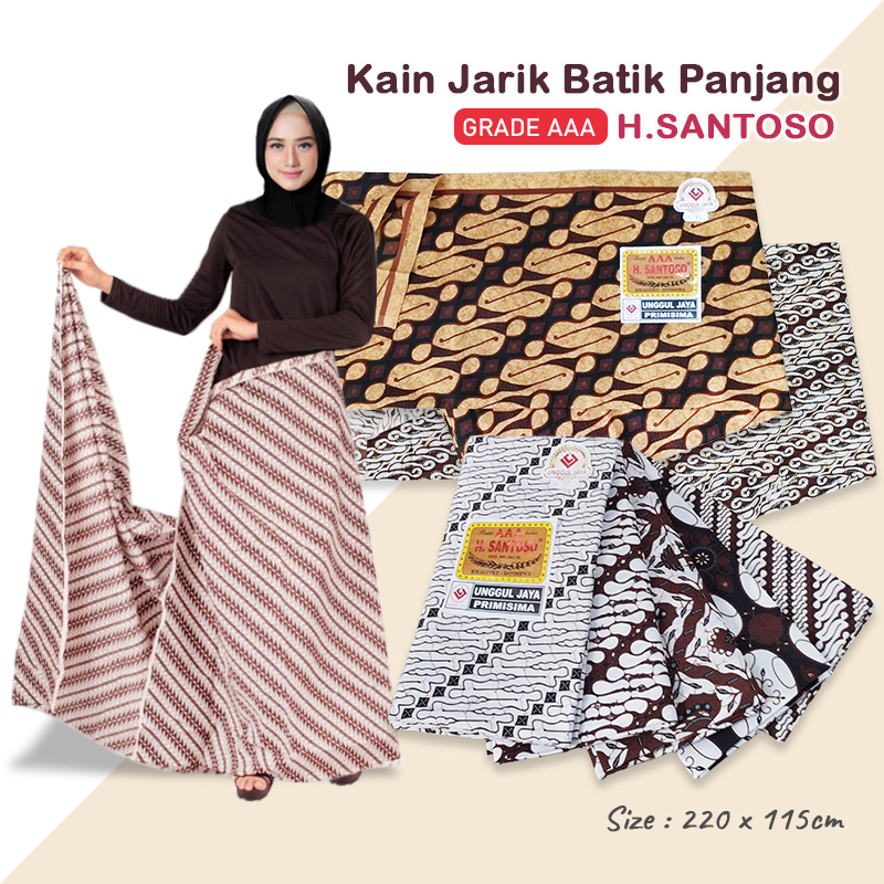 Terlaris Kain Jarik Batik Panjang H.Santoso Kain Batik Halus Kualitas Istimewa | Lazada Indonesia