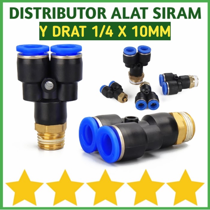 FITTING PNEUMATIC SLIP LOCK 1/4 X 10 MM DRAT LUAR NEPEL Y SELANG PU ...