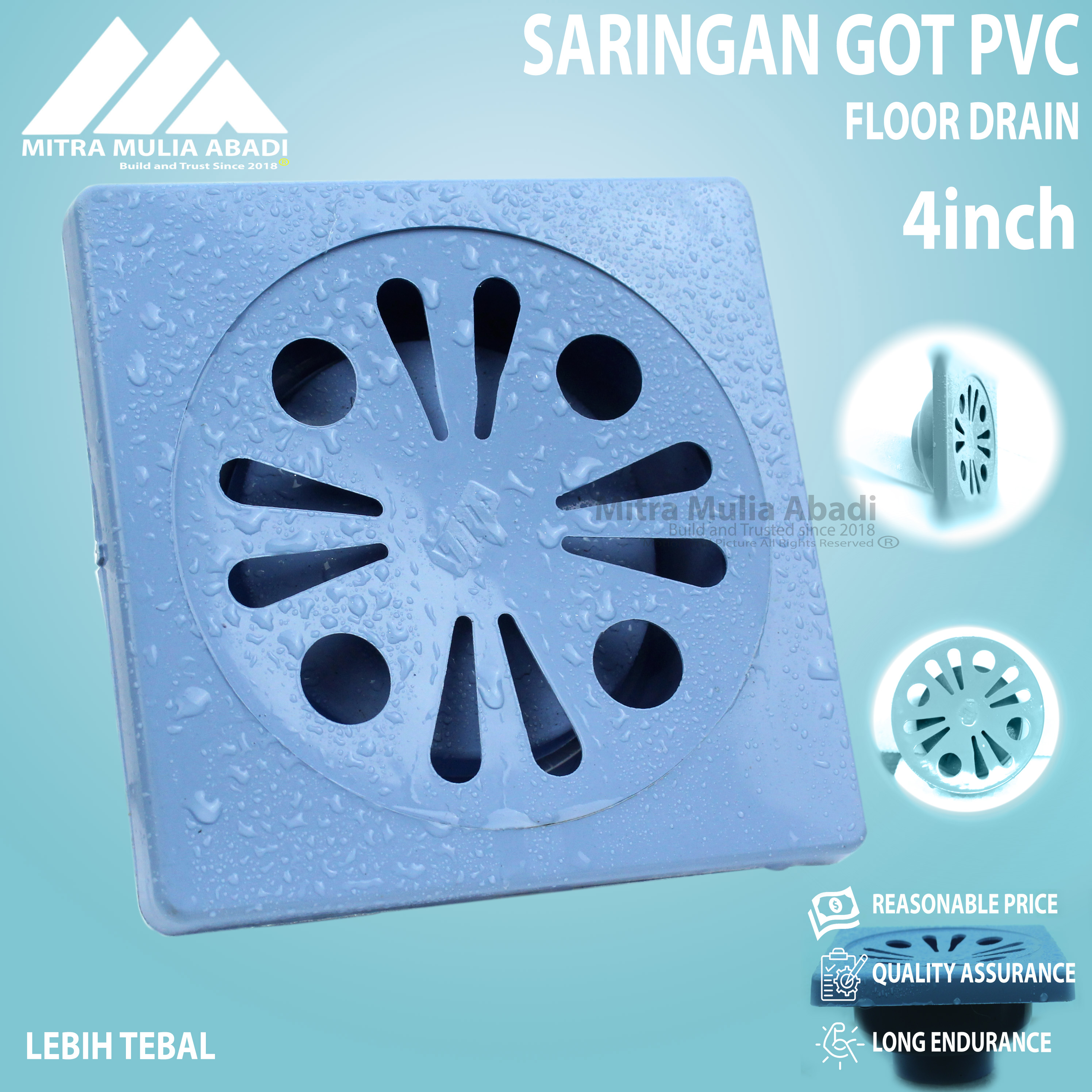 Saringan Got Plastik PVC 4inc / Saringan Got Kamar Mandi / Floor Drain ...