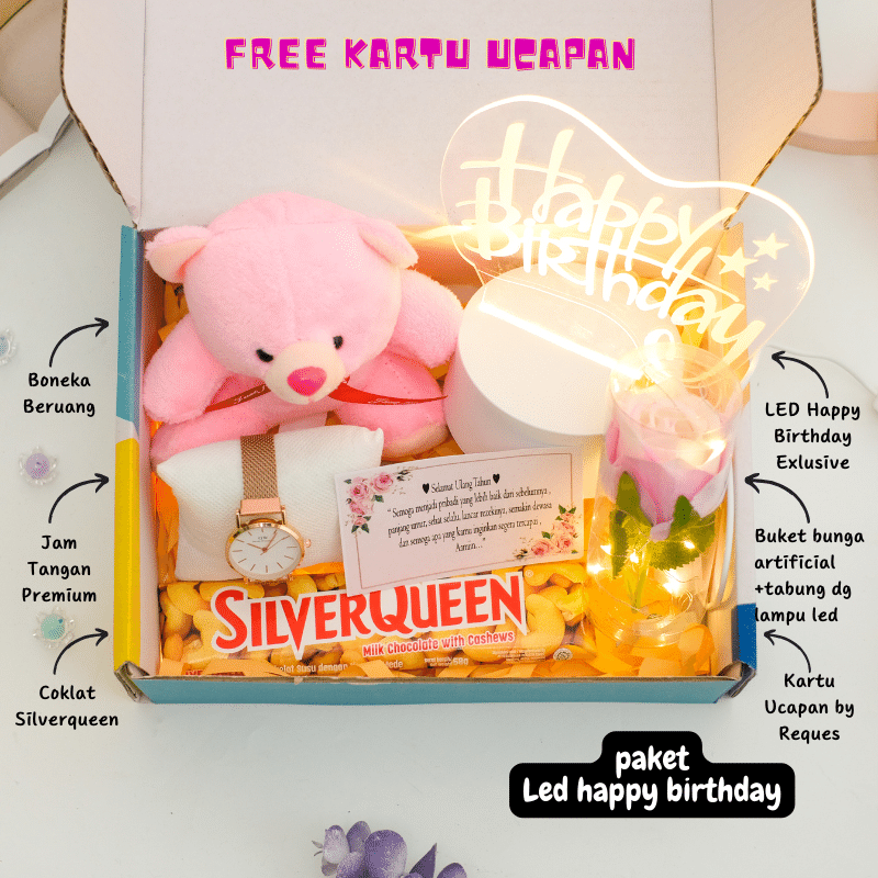 Kado Ulang Tahun Cewek Hadiah Pacar Ultah Kado Anniversary Wisuda Valentine Birthday Hampers ...