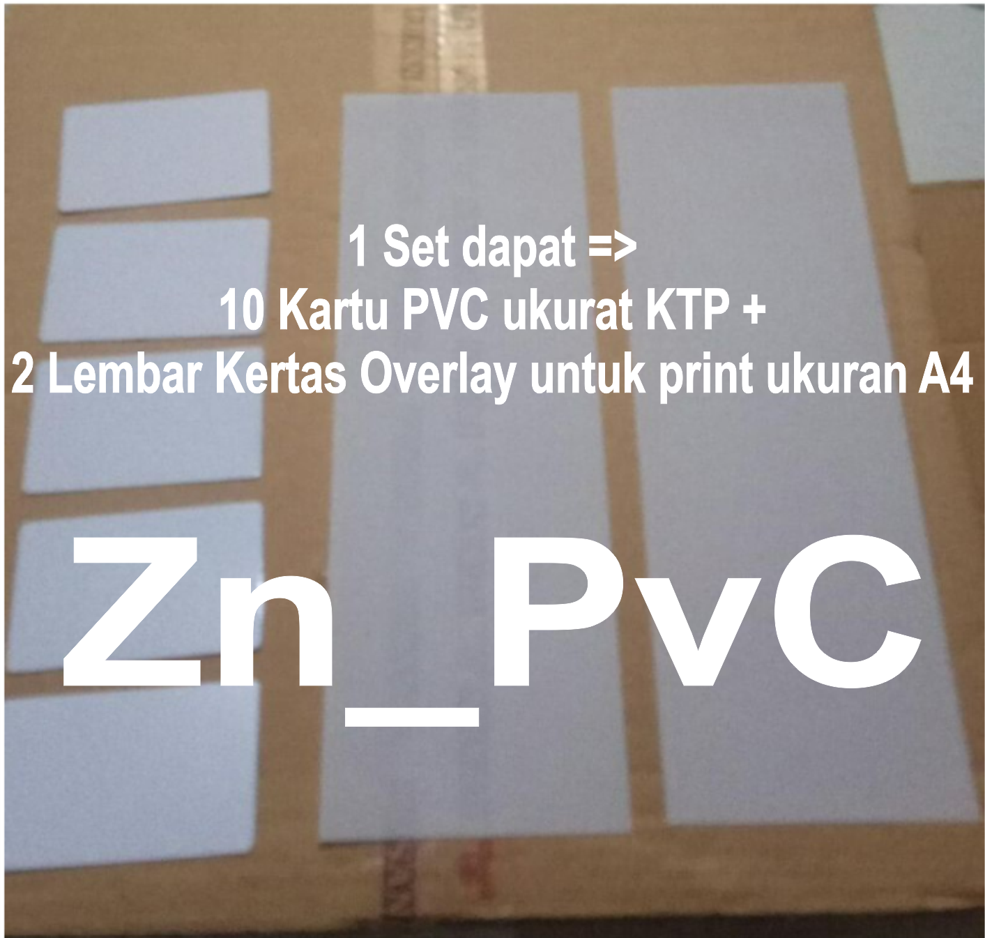 Kertas PVC Bahan ID Card Siap Pakai 1 Set 10 pcs Kertas Tebal Ukuran ...