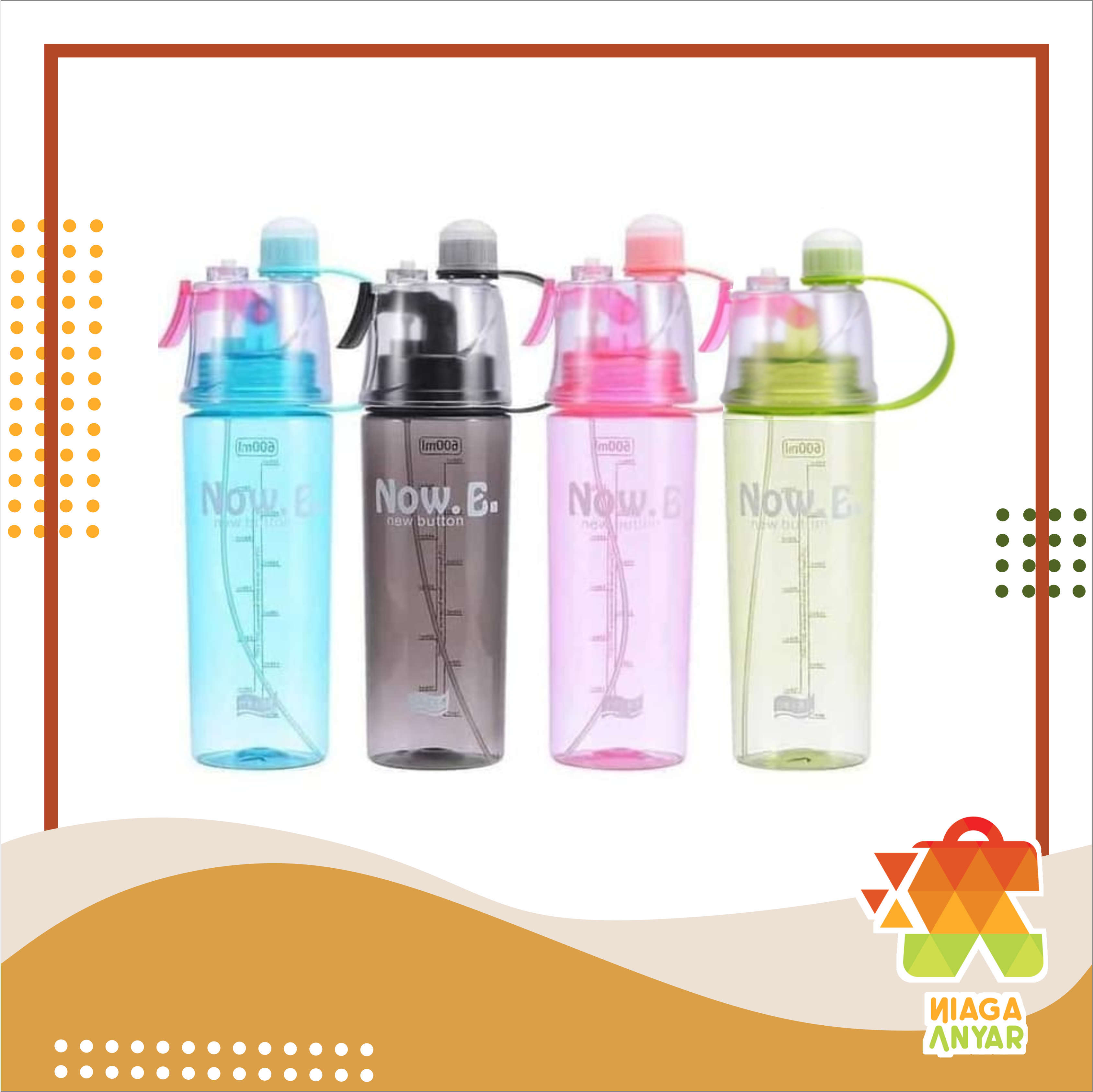 NA Botol Minum Spray / Sport Spray Water Bottle 600 ML | Lazada Indonesia