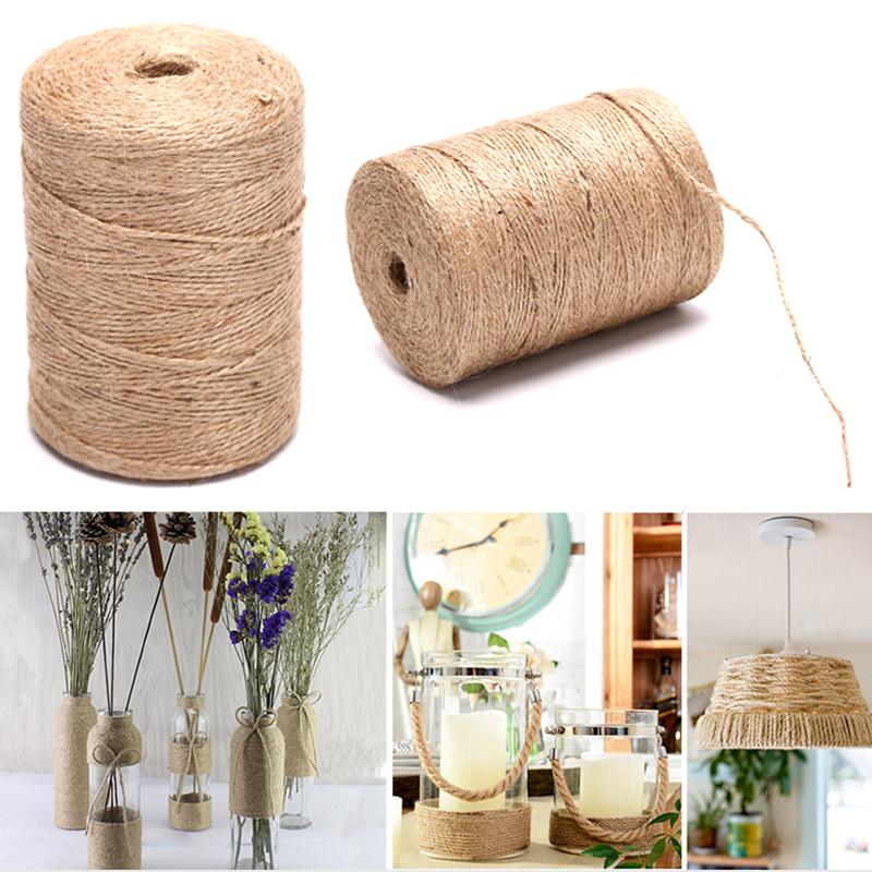 TANG Natural Hemp Linen Cord Twisted Burlap Jute Twine Rope String DIY ...