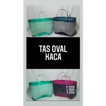 TASANYAMANJR.SHOP - Tas anyaman Oval Kaca ukuran Besar/ Tas balon/ Tas ...