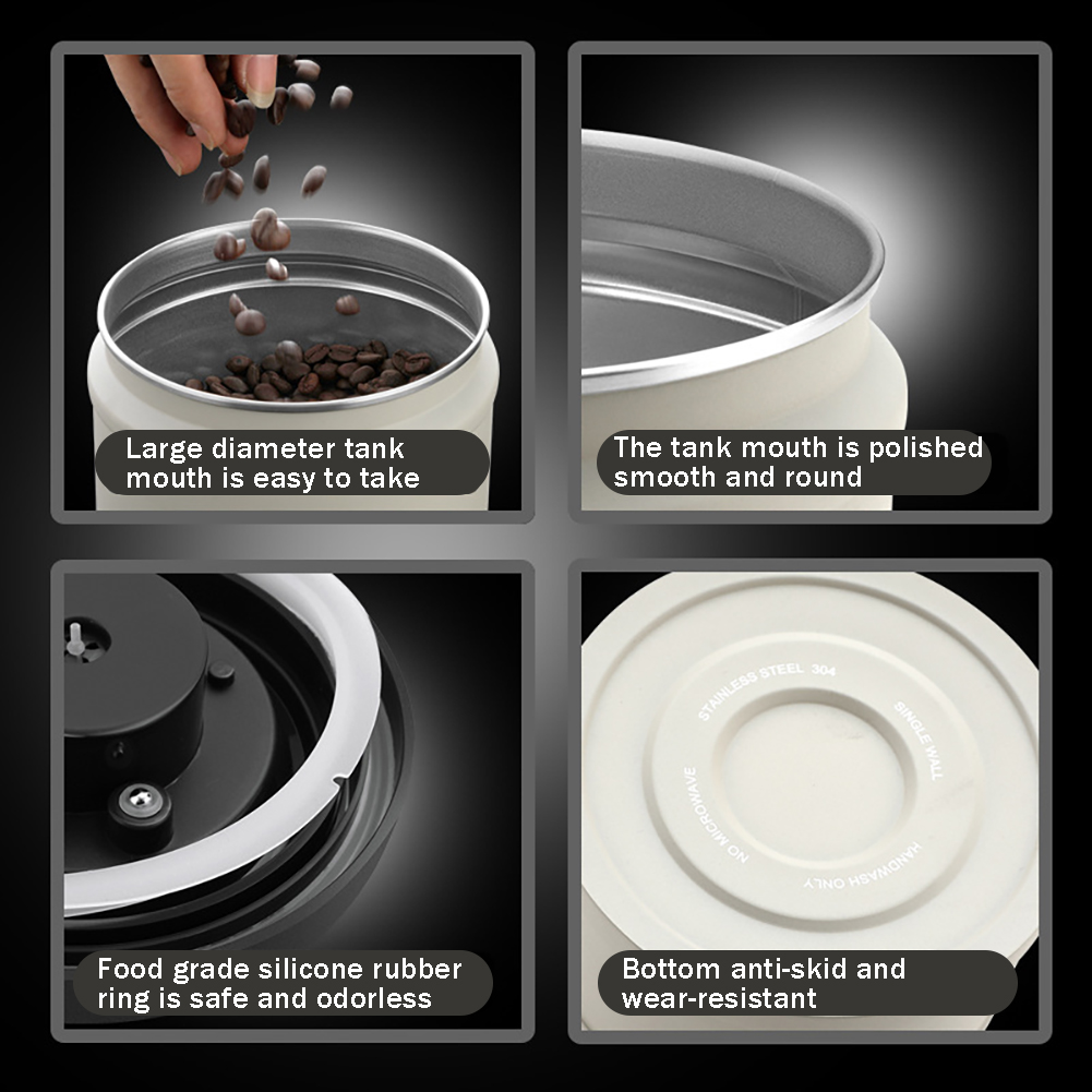 Medory【การจัดส่งที่มีคุณภาพ】ขวดสุญญากาศปิดผนึกเมล็ดกาแฟชานมผงกล่องเก็บ ...