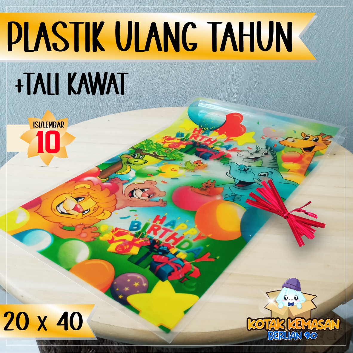 Plastik Snack Ulang Tahun (ultah) 20X40 Plastik Karakter Plastik OPP ...