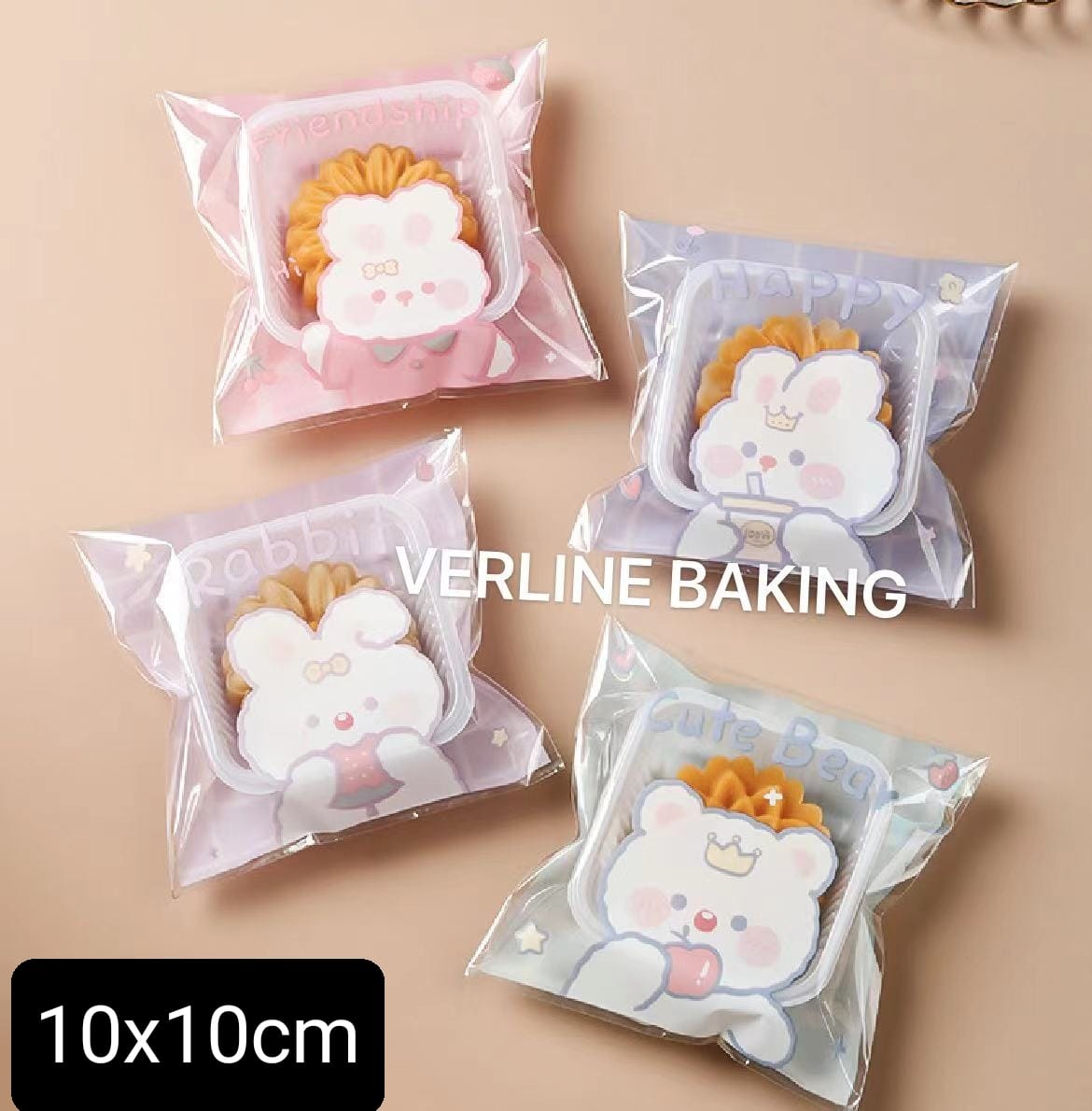 100 PCS PLASTIK KEMASAN KUE PLASTIK KEMASAN PIE PLASTIK PIE SUSU ...