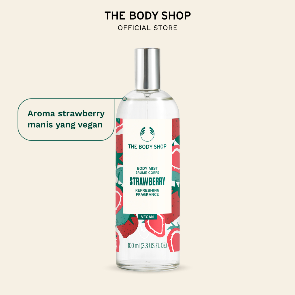 The Body Shop Strawberry Body Mist 100Ml | Lazada Indonesia