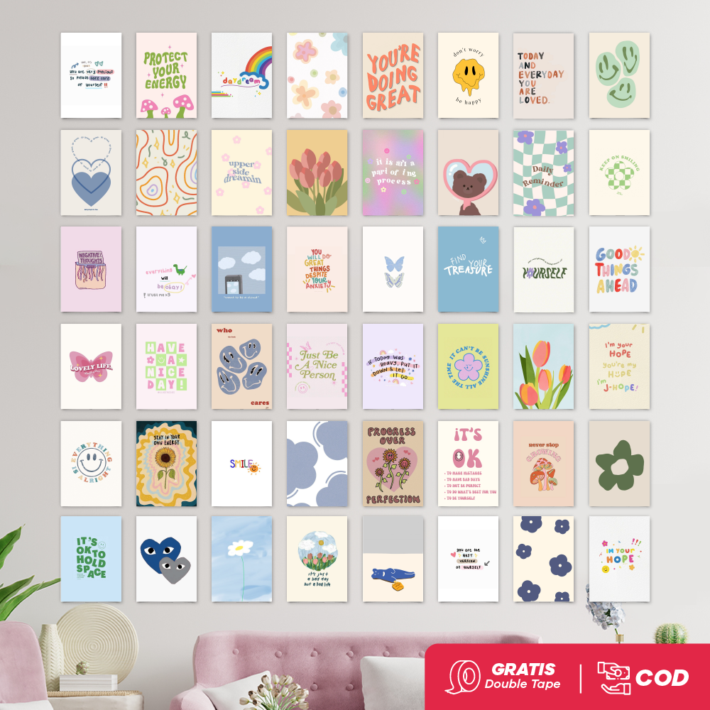 Poster Dinding Aesthetic Girl Pastel Series Dekorasi Poster Kamar ...