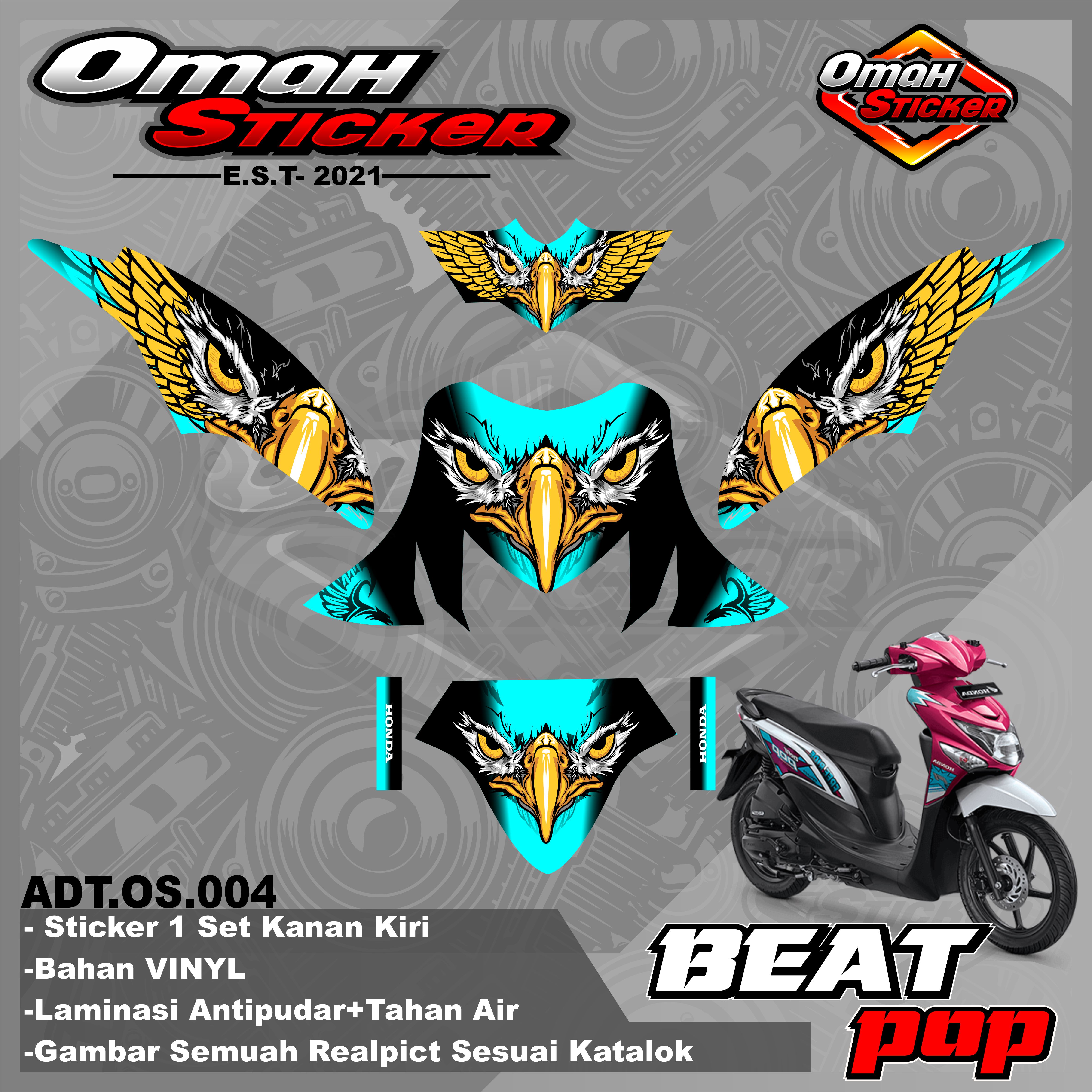 Striping Decal Honda BEAT POP .Sticker Decal Lis Variasi BEAT POP Full ...