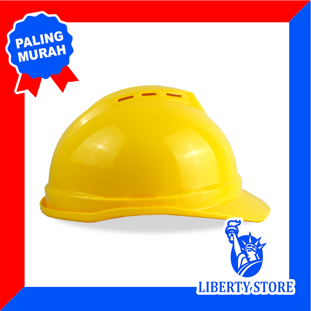 Helm Kerja Proyek Safety SNI STANDART SOS VENTED + Inner Biasa (Kuning ...