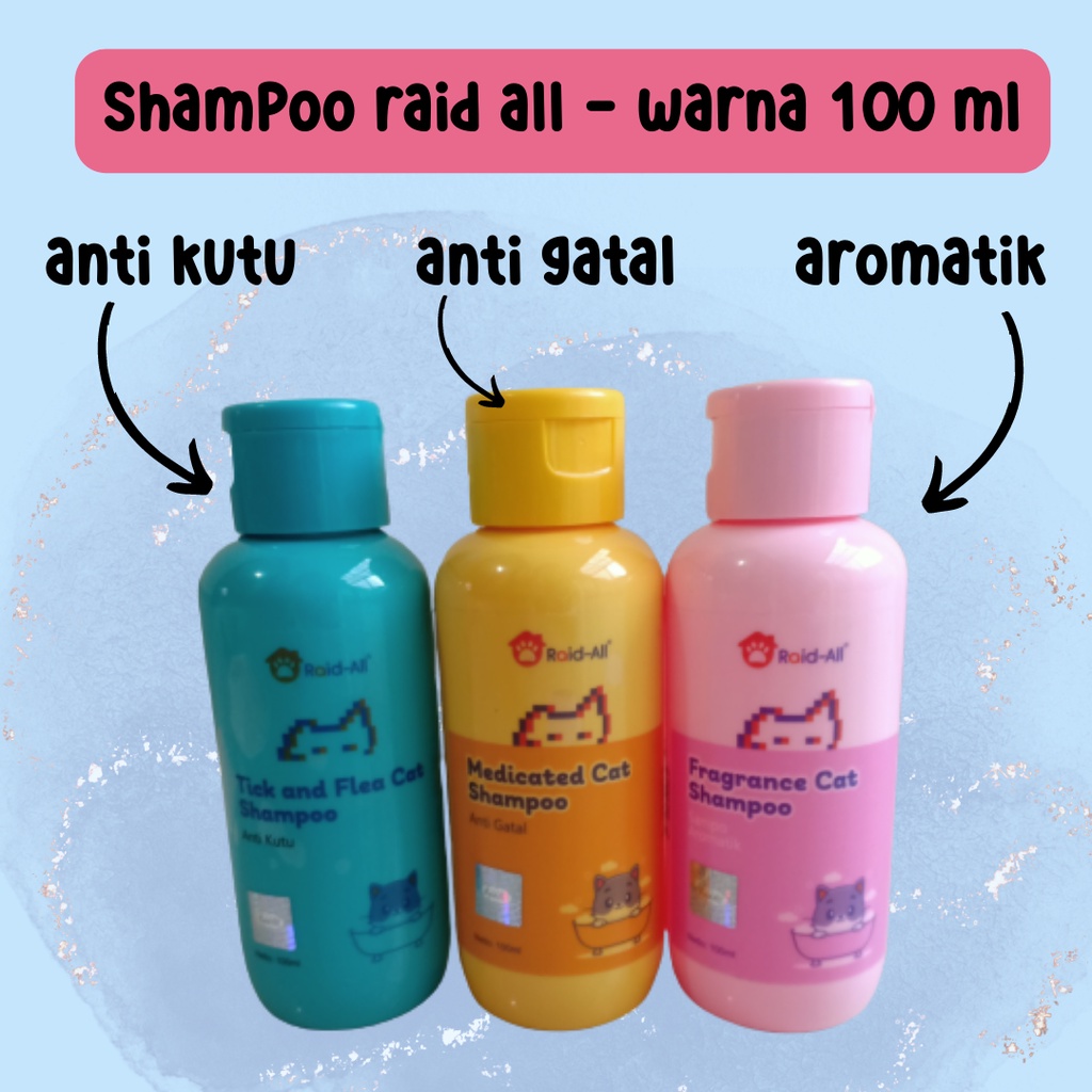 100 ml Fresh Pack Shampoo Fragrance Tick Flea Medicated Raid All For ...