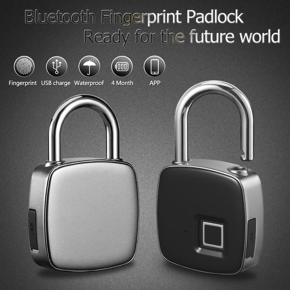 Smart Bluetooth Fingerprint Keyless Padlock - Gembok dengan Sidik Jari ...