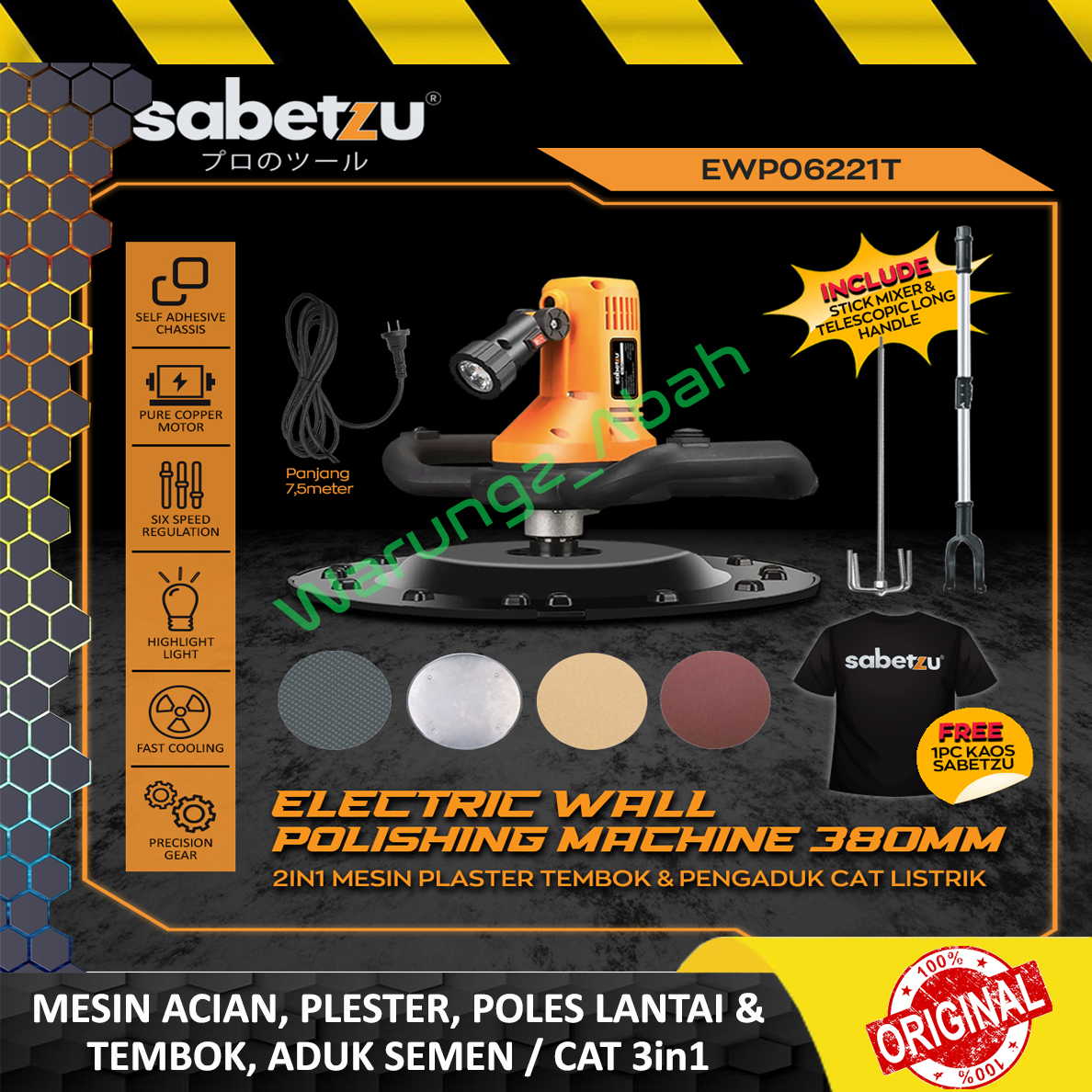 ALAT MESIN FINISHING PERATA PENGHALUS ACI ACIAN MIXER PLESTER PLASTER ...