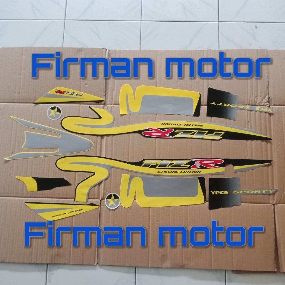 sticker striping list body fizr caltex 2001 silver kuning | Lazada ...
