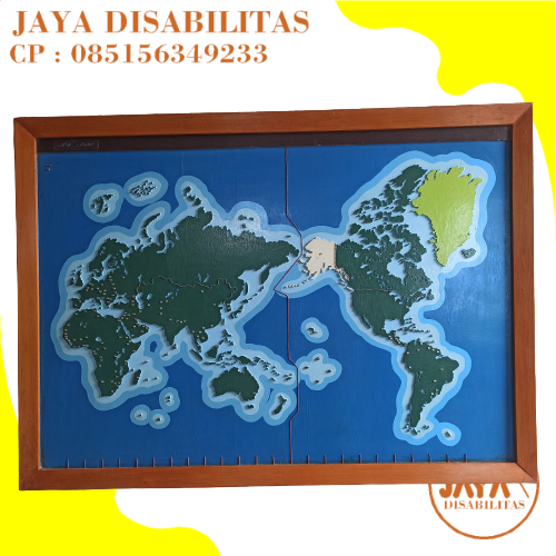 PETA | PETA DUNIA TIMBUL | ALAT PERAGA TUNANETRA | PERAGA | PETA ...