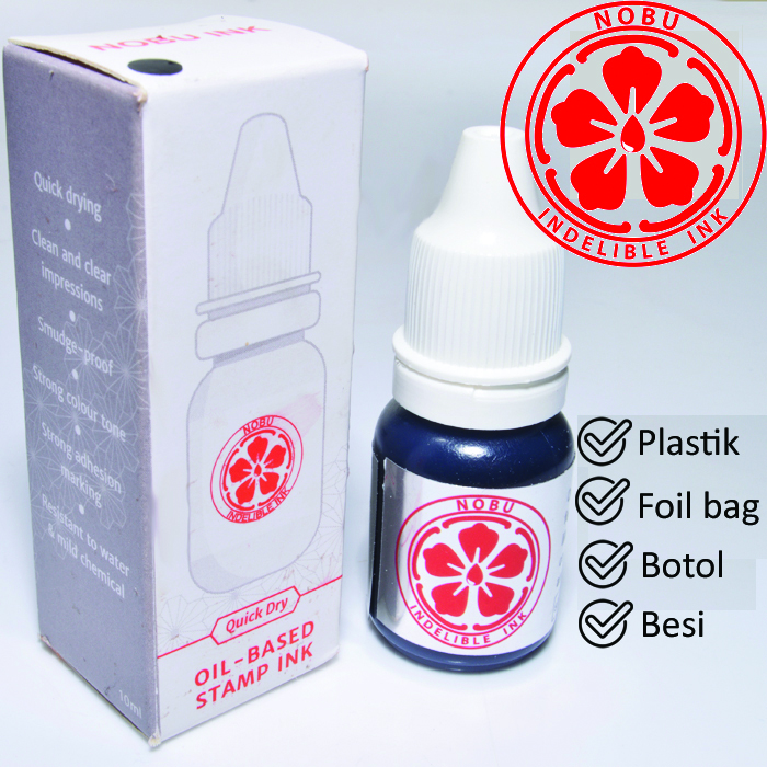 Nobu Ink Tinta stempel permanen Tinta expiry date Tinta kadaluarsa ...
