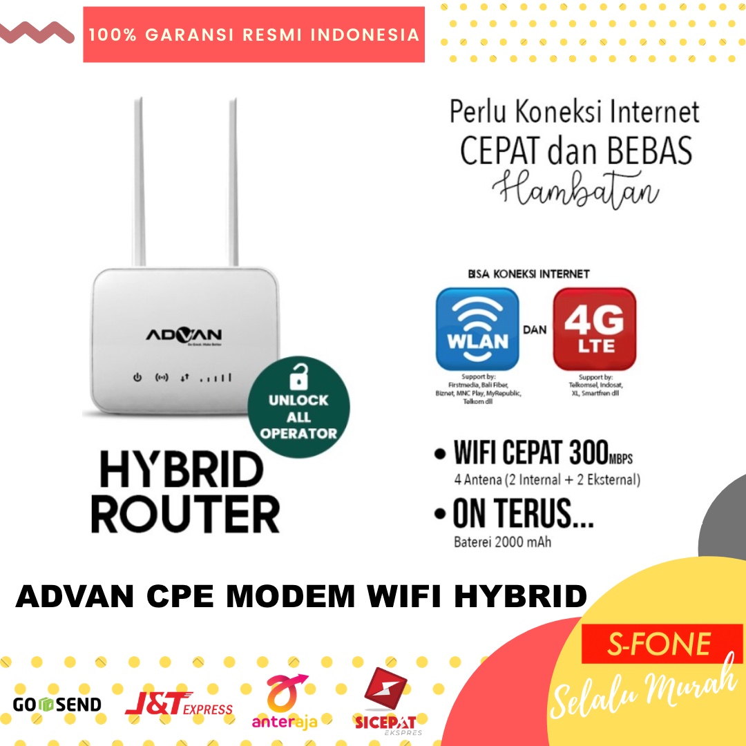 ADVAN CPE START 4G Modem Wifi Router FREE TELKOMSEL ORBIT 50GB | Lazada ...