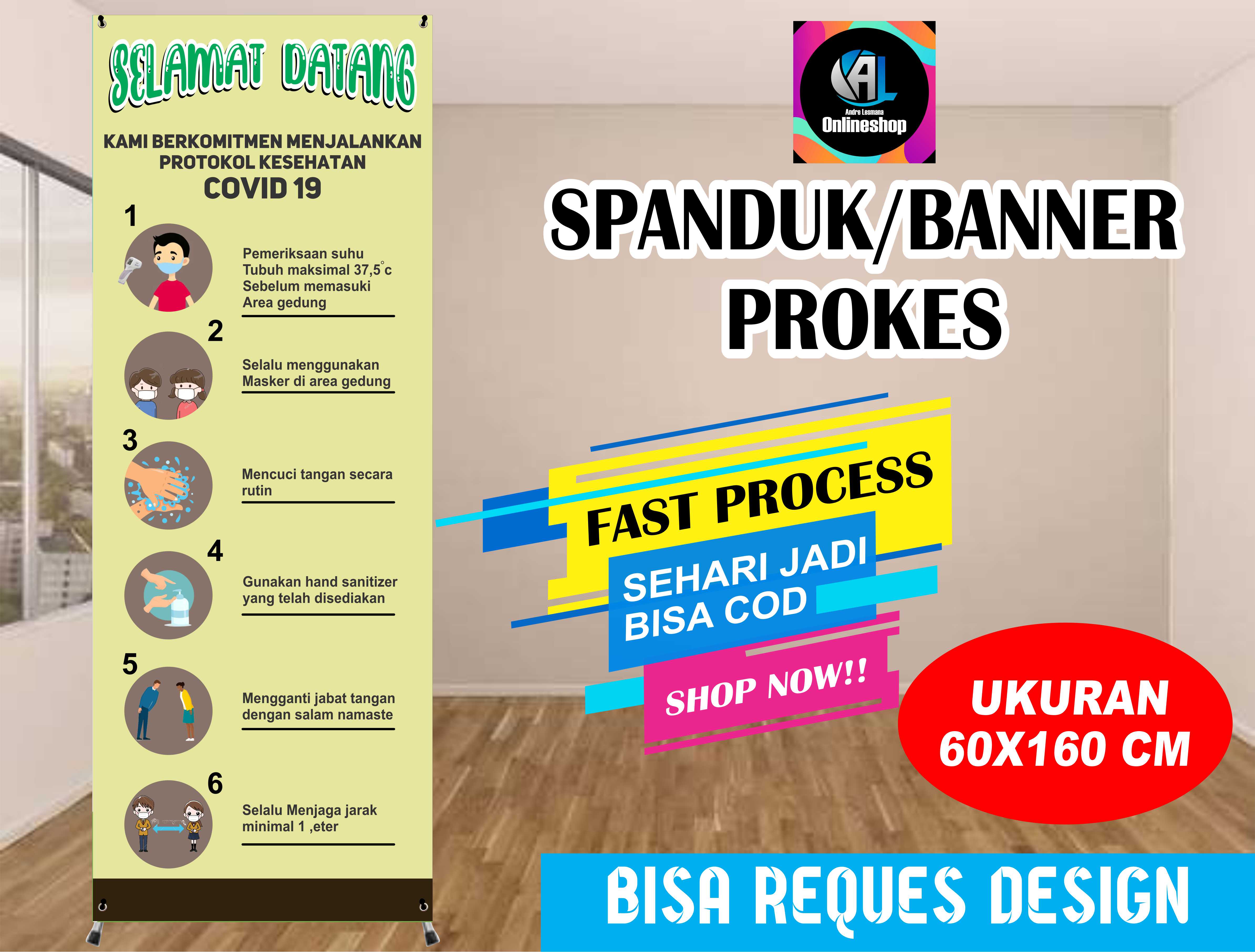 Spanduk, Banner Protokol Kesehatan | Lazada Indonesia