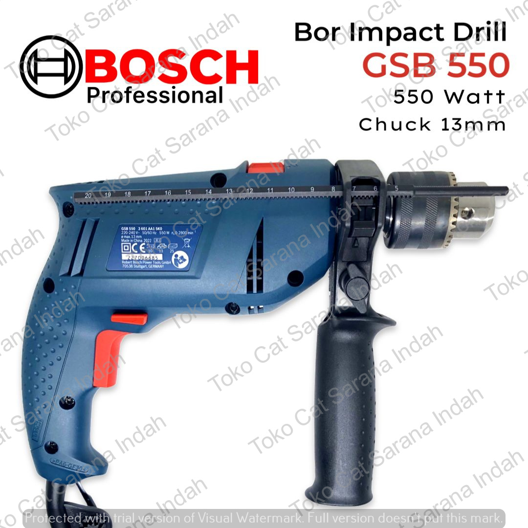 BOSCH GSB 550 Mesin Bor Beton / Impact Drill 13 MM Professional PN 0 ...