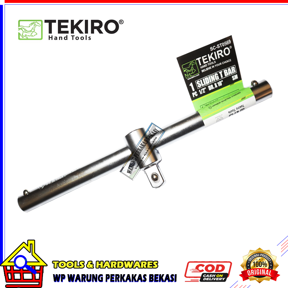Tekiro 1/2"x10" Gagang L T Sliding Stang Kunci Mata Sock Sok Socket 1/2 ...