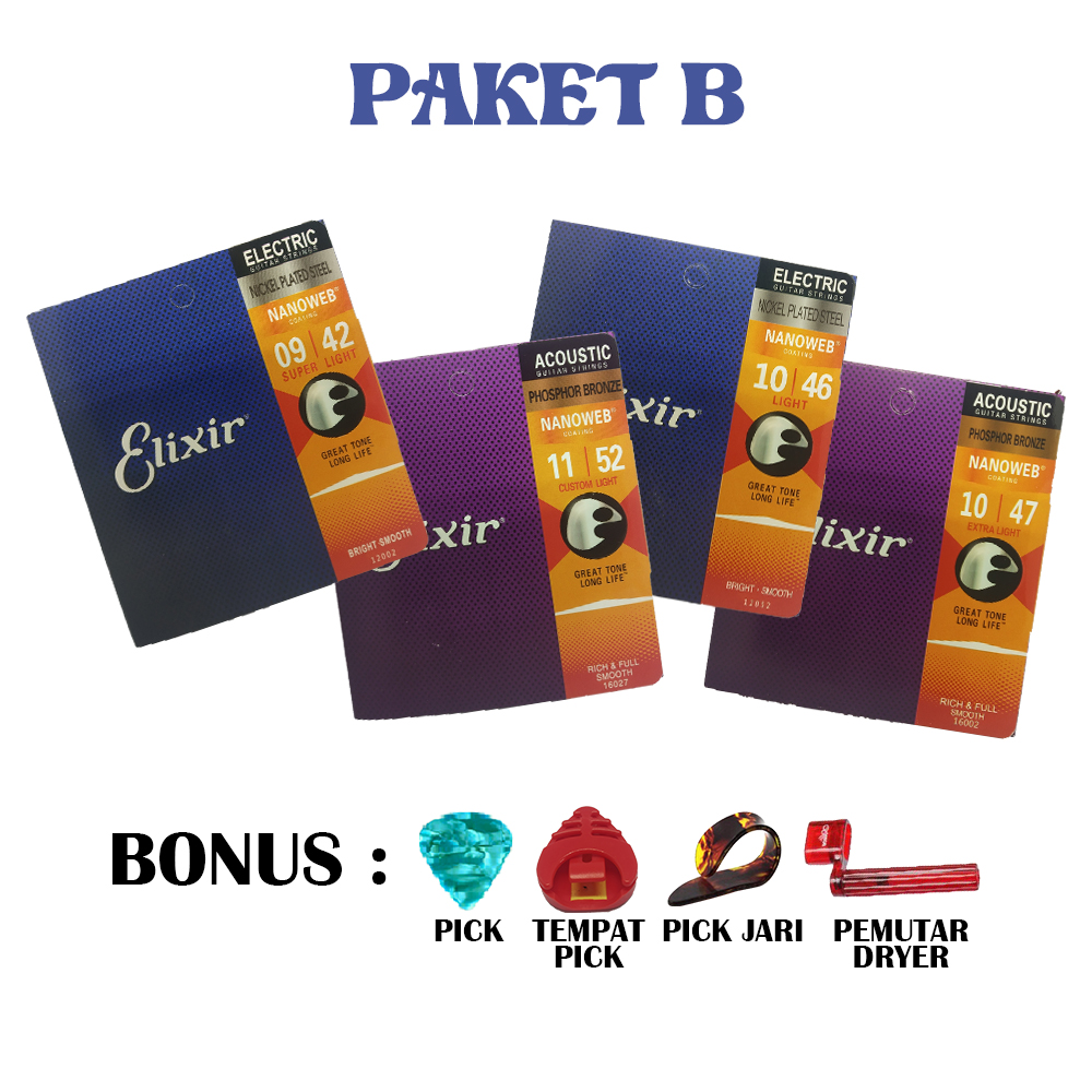 senar gitar akustik elektrik elixir | Lazada Indonesia
