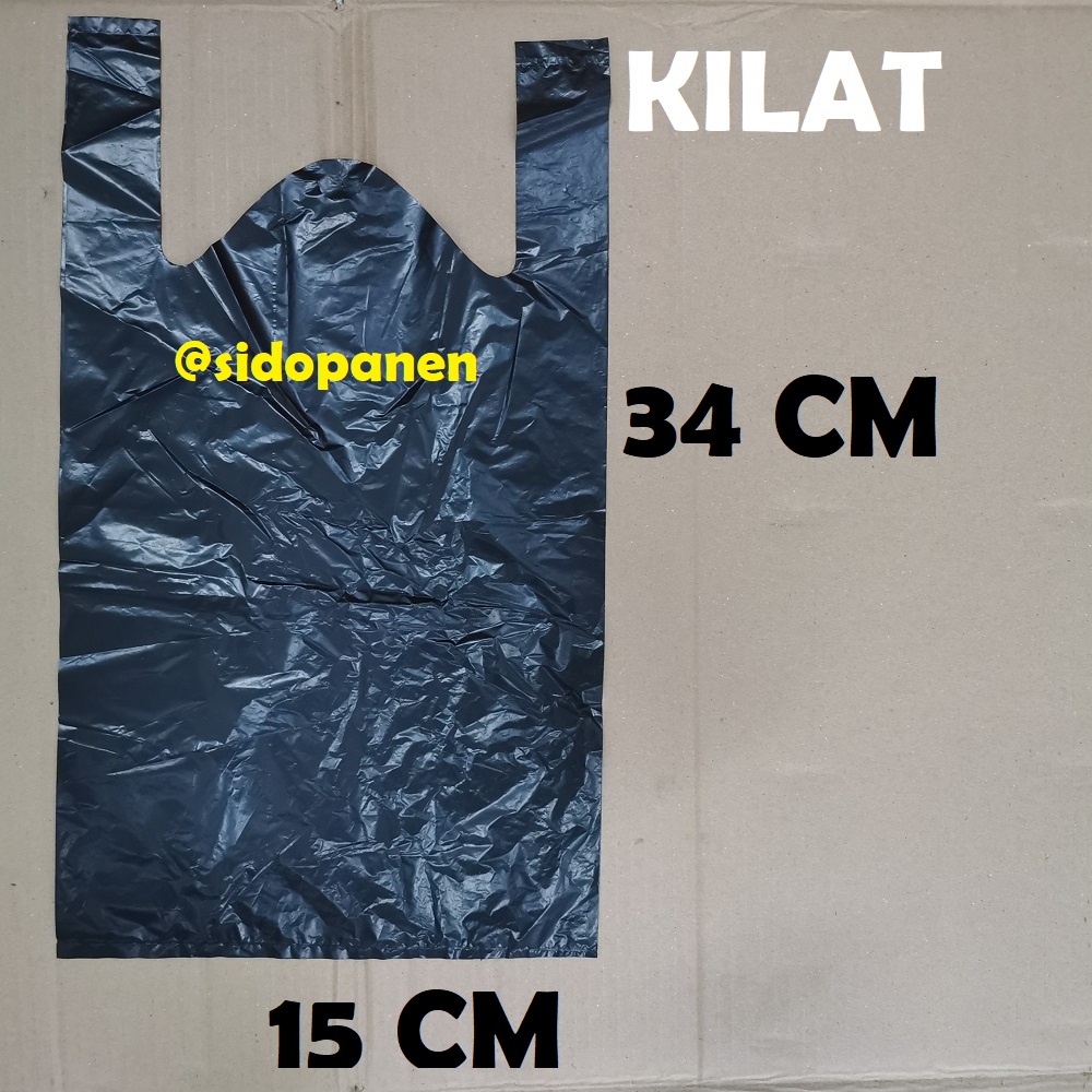 KANTONG PLASTIK KRESEK MEREK KILAT KECIL WARNA HITAM PUTIH UKURAN 15 (PAK) | Lazada Indonesia