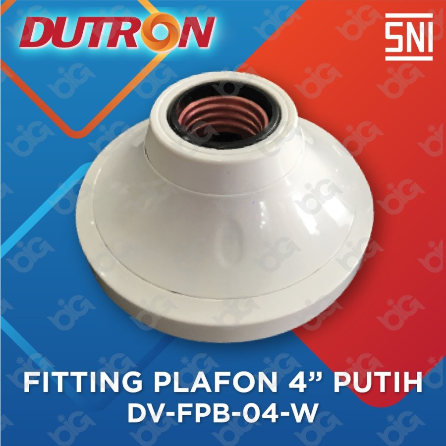 Fitting Lampu Dutron Fitting Plafon Dutron 4" 4inch Putih DV-FPB-04-W ...