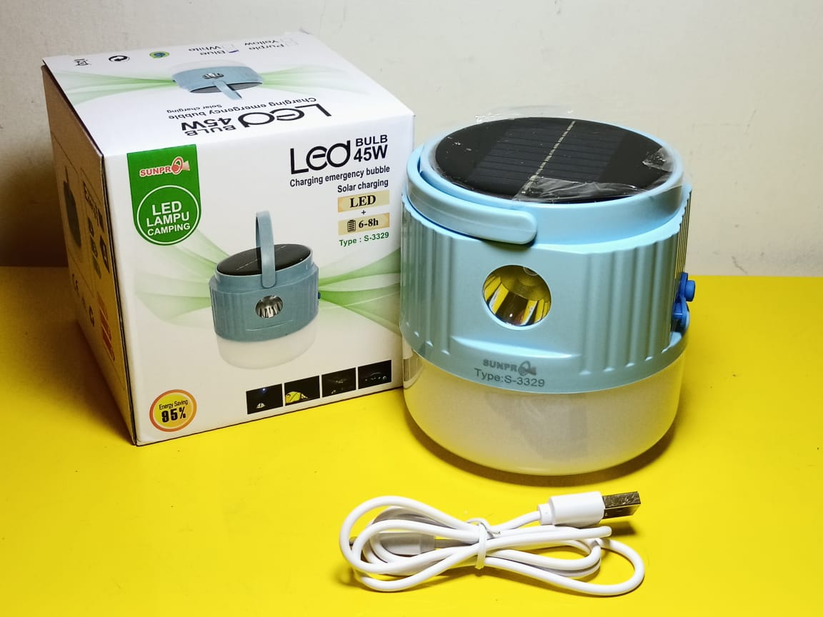 Lampu Emergency S-3329 45w/ Sunpro Bulb lampu bisa cas listrik dan ...