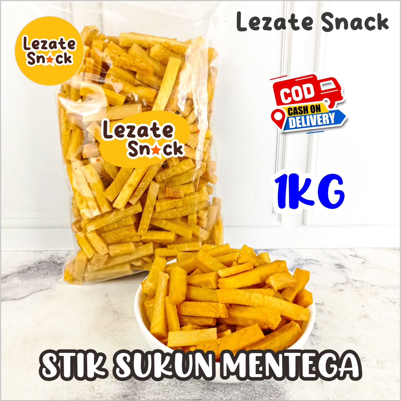 Kripik Stik Sukun Super 1KG Kiloan Empuk Renyah Enak / Keripik Stick ...