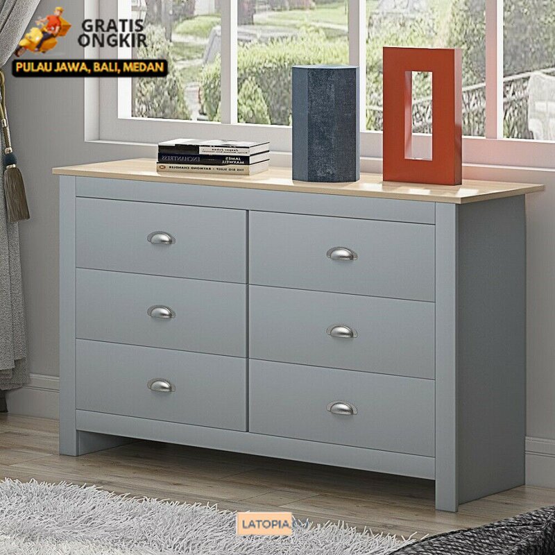 Meja Ruang Tamu/Arras 6 Drawer 120 Cm W Chest Of Drawers, Tinggi 90 Cm ...