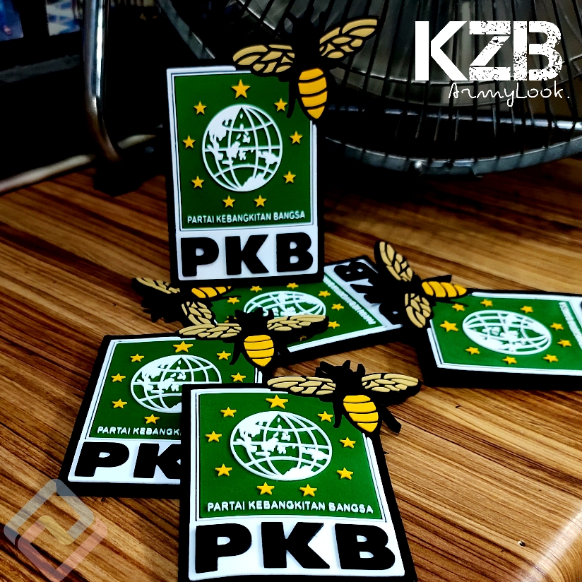 Patch Rubber Velcro PKB Lebah-Emblem Karet PARTAI KEBANGKITAN BANGSA ...