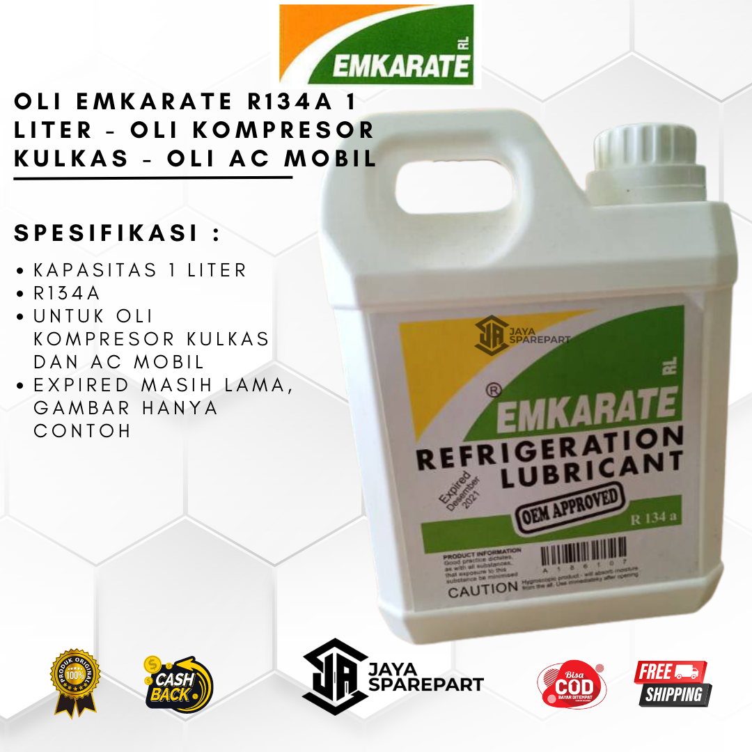Oli Emkarate R134a 1 Liter - Oli Kompresor Kulkas - Oli AC Mobil - Oli ...