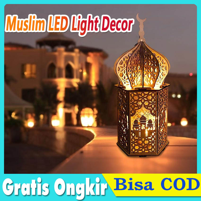 【Dikirim dlm 24jam】Hiasan Idul Fitri Lampu LED Dekorasi Lebaran Eid ...