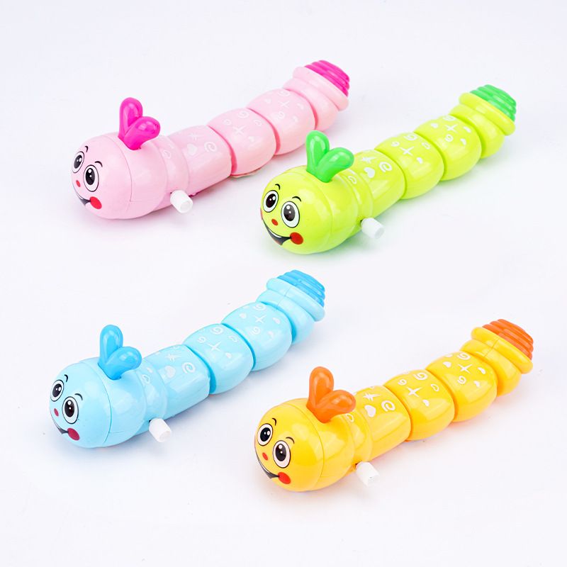 Children Clockwork Spring Toy Green Plastic Cartoon Creeping Insect ...