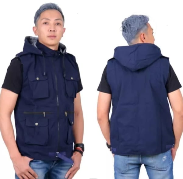JAKET ROMPI PRIA WANITA HOODIE MASAKINI VEST ROMPI HOODIE/ROMPI KANVAS ...