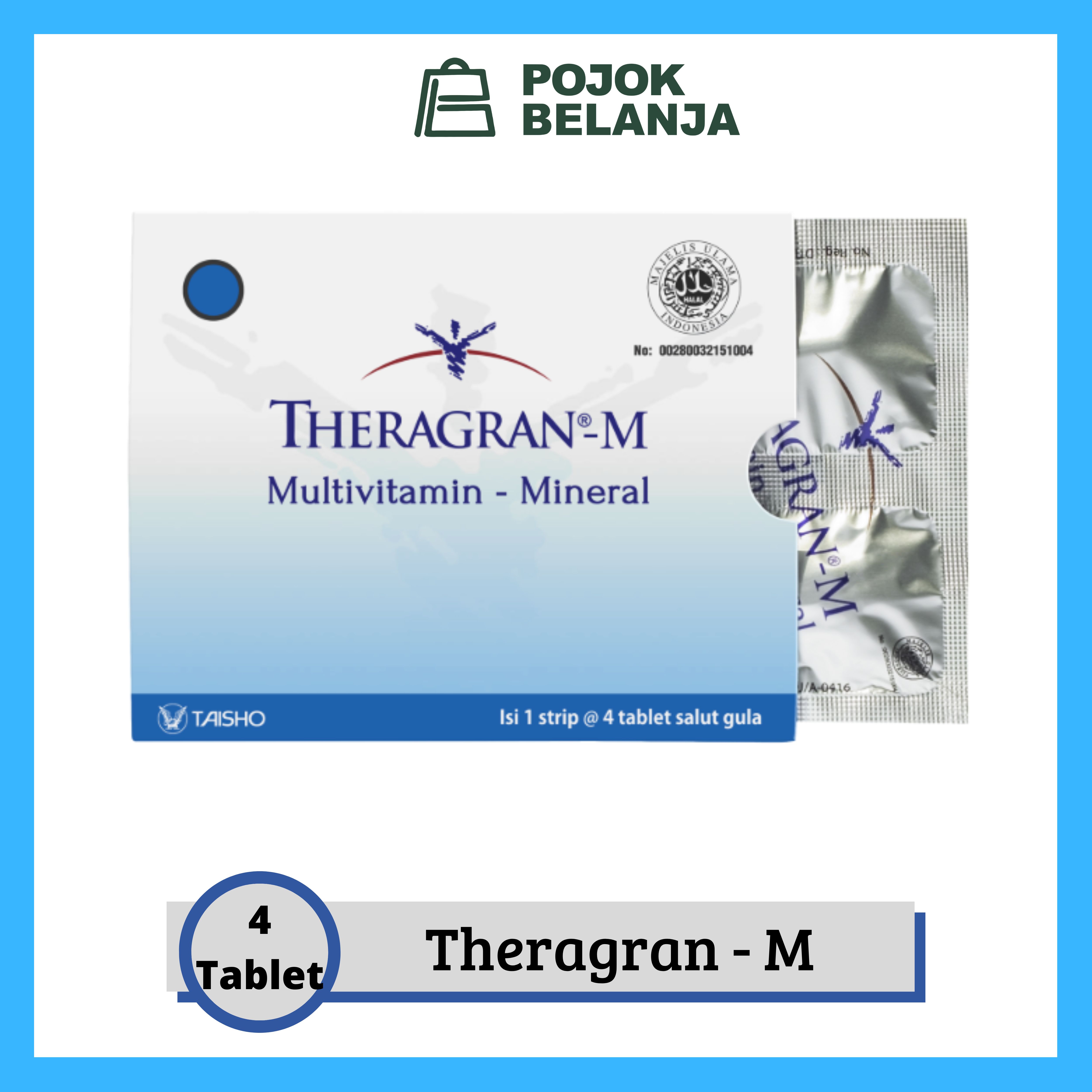 Theragran-M Multivitamin Mineral Strip 4 Tablet Salut Gula | Lazada ...