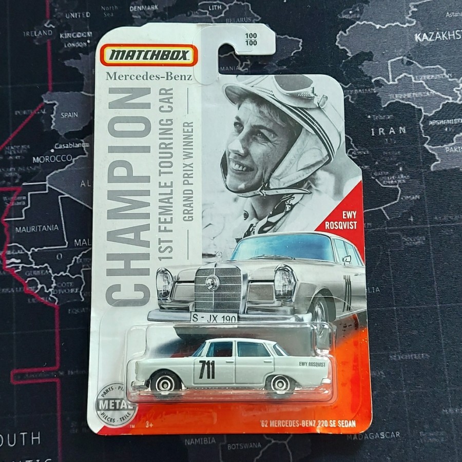 Matchbox 1/64 Mercedes Benz 220 SE Sedan 1962 - #711 Ewy Rosqvist ...