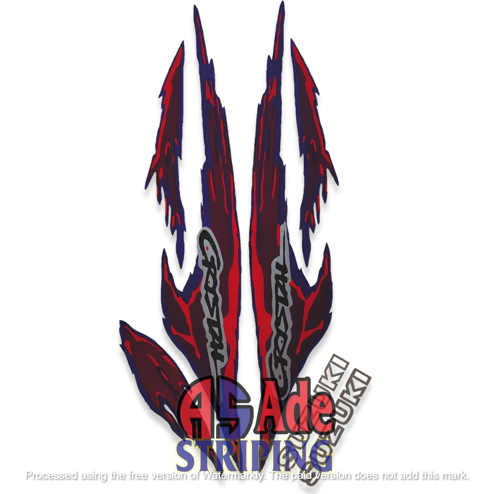 STIKER STRIPING LIS BODY MOTOR SUZUKI CRYSTAL TUNE SEPASANG STANDAR ...