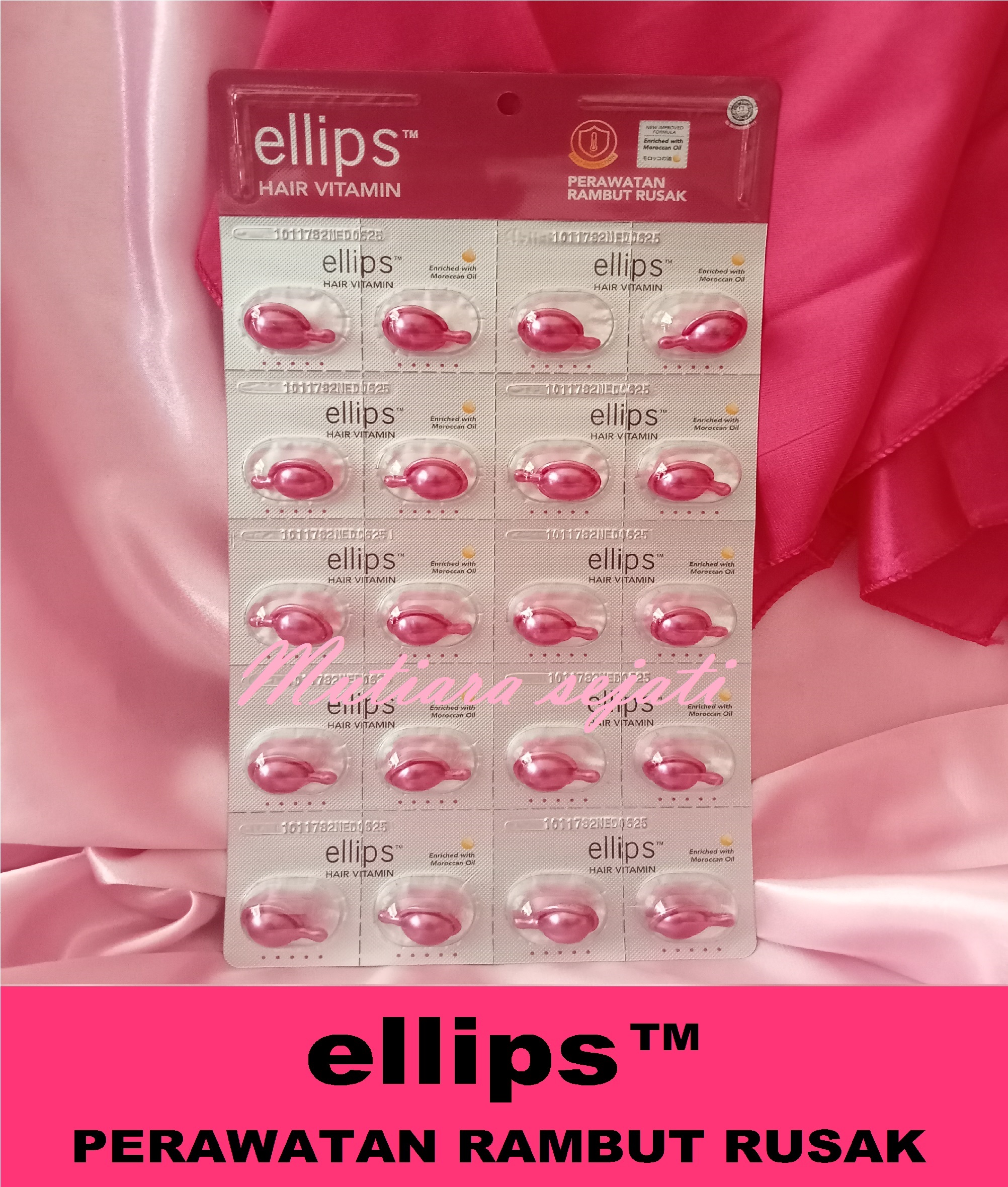 Ellips Hair Vitamin Perawatan Rawatan Rusk Perawatan Rawatan Hitam Isi ...