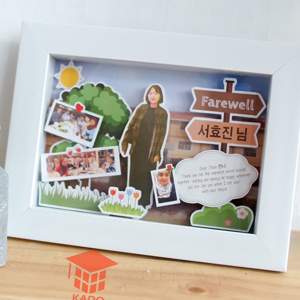 Kado Farewell Scrap Frame Custom Foto 3D Size A5 | Lazada Indonesia