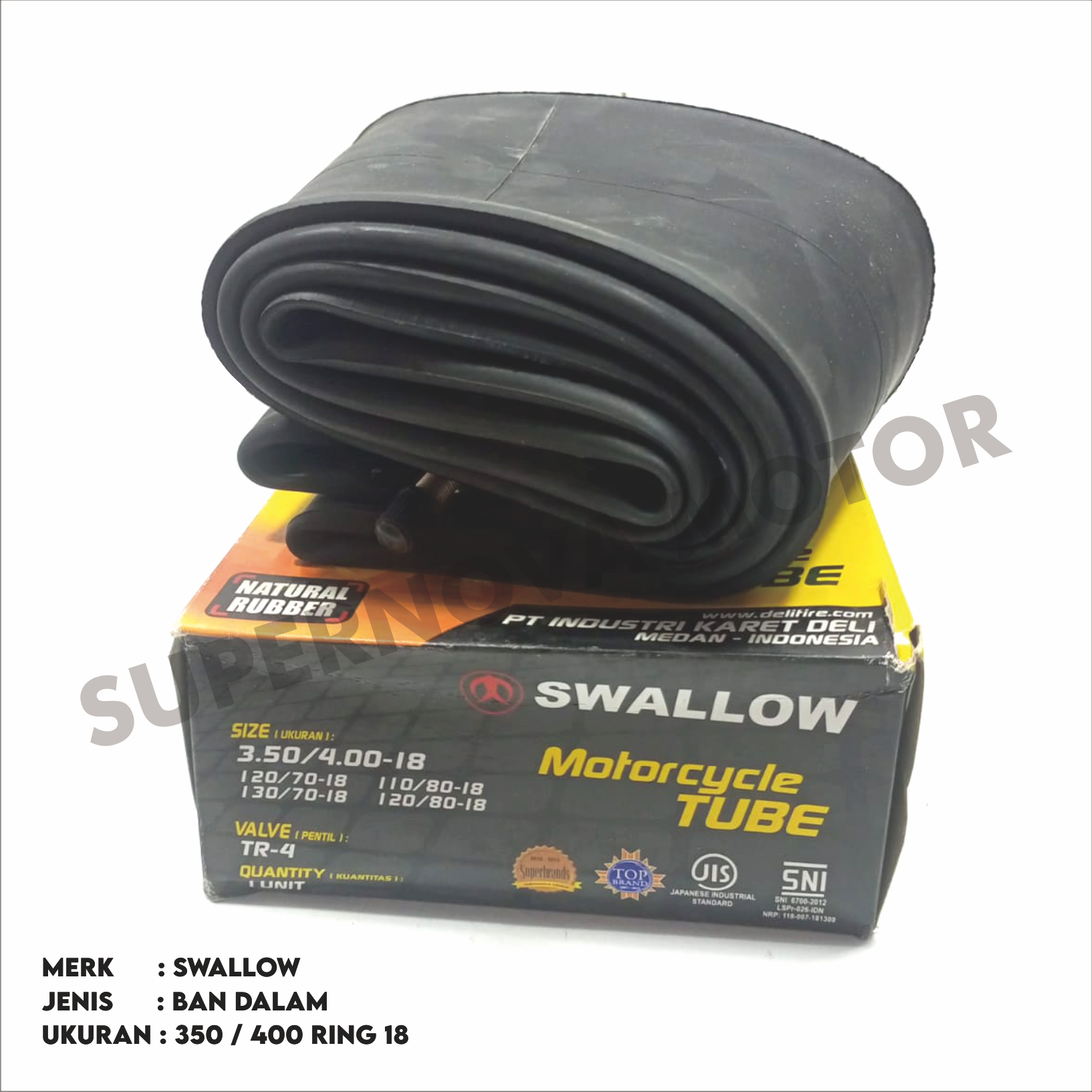 BAN DALAM SWALLOW 350/400-18 BAN DALAM MOTOR MERK SWALLOW | Lazada ...