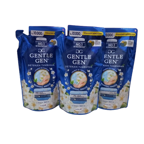 GENTLE GEN Deterjen Cair Kemasan Pouch 360ml - Morning Breeze | Lazada ...